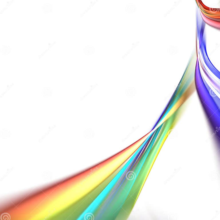 Rainbow Fractal Ribbons stock illustration. Illustration of lines ...