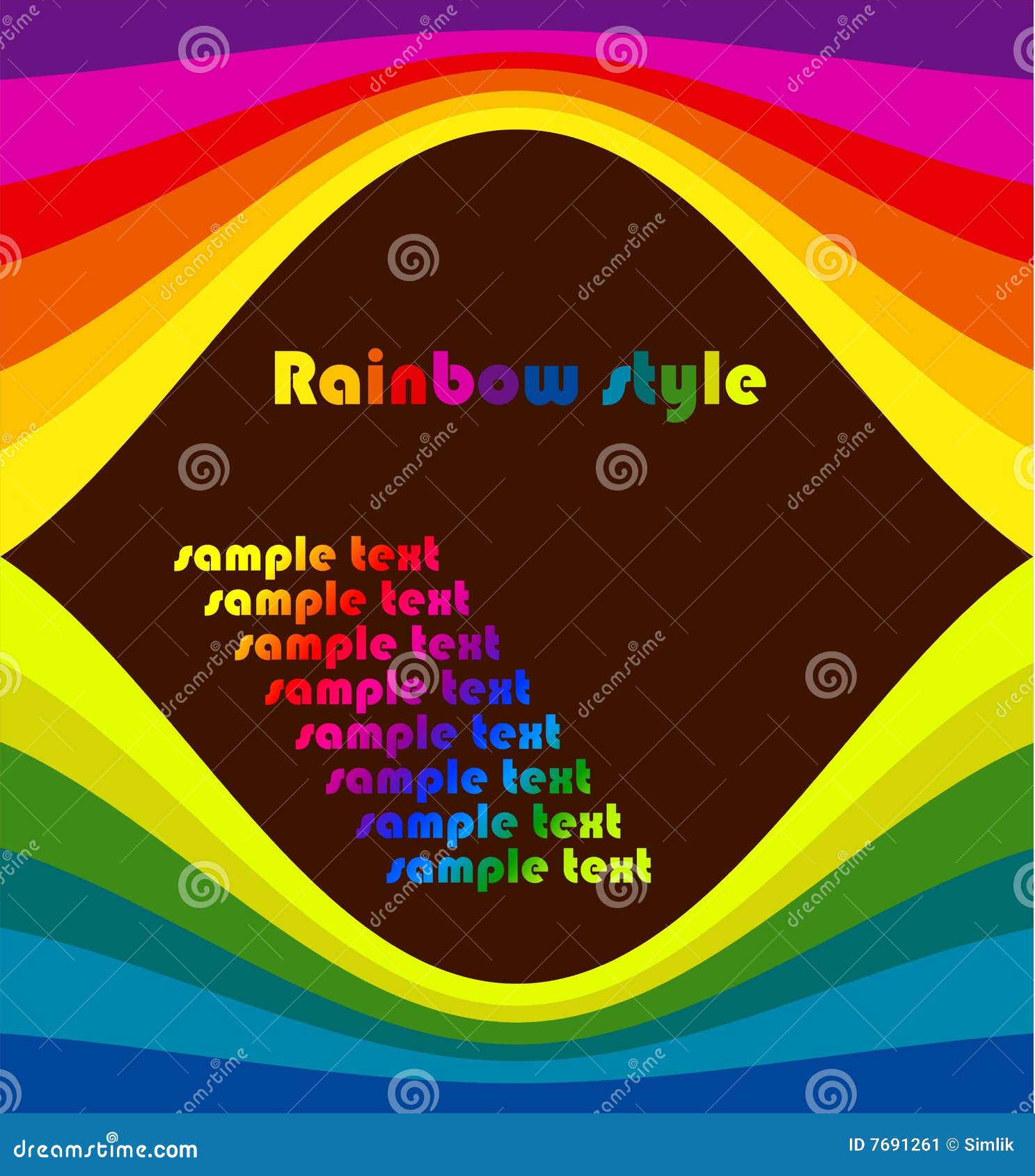 Rainbow frame stock vector. Illustration of effects, abstract - 7691261