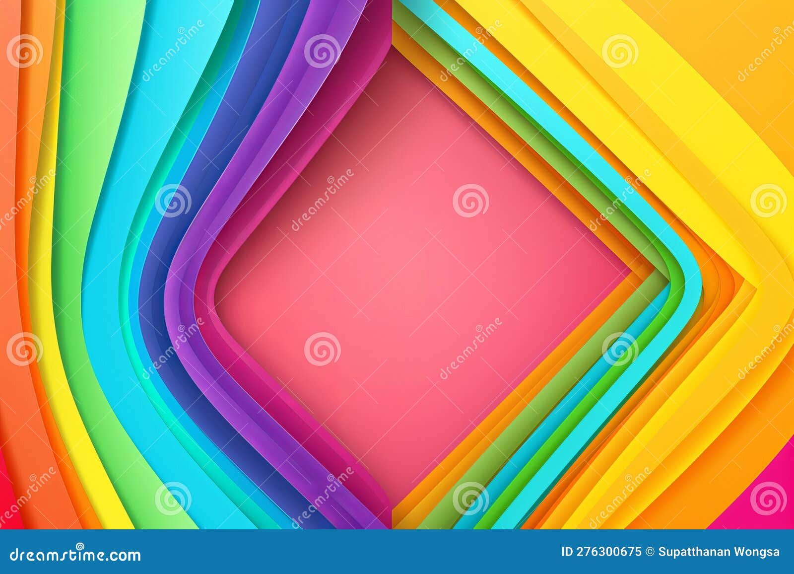 Rainbow Frame for Invitation Card from Generative Ai Stock Image ...