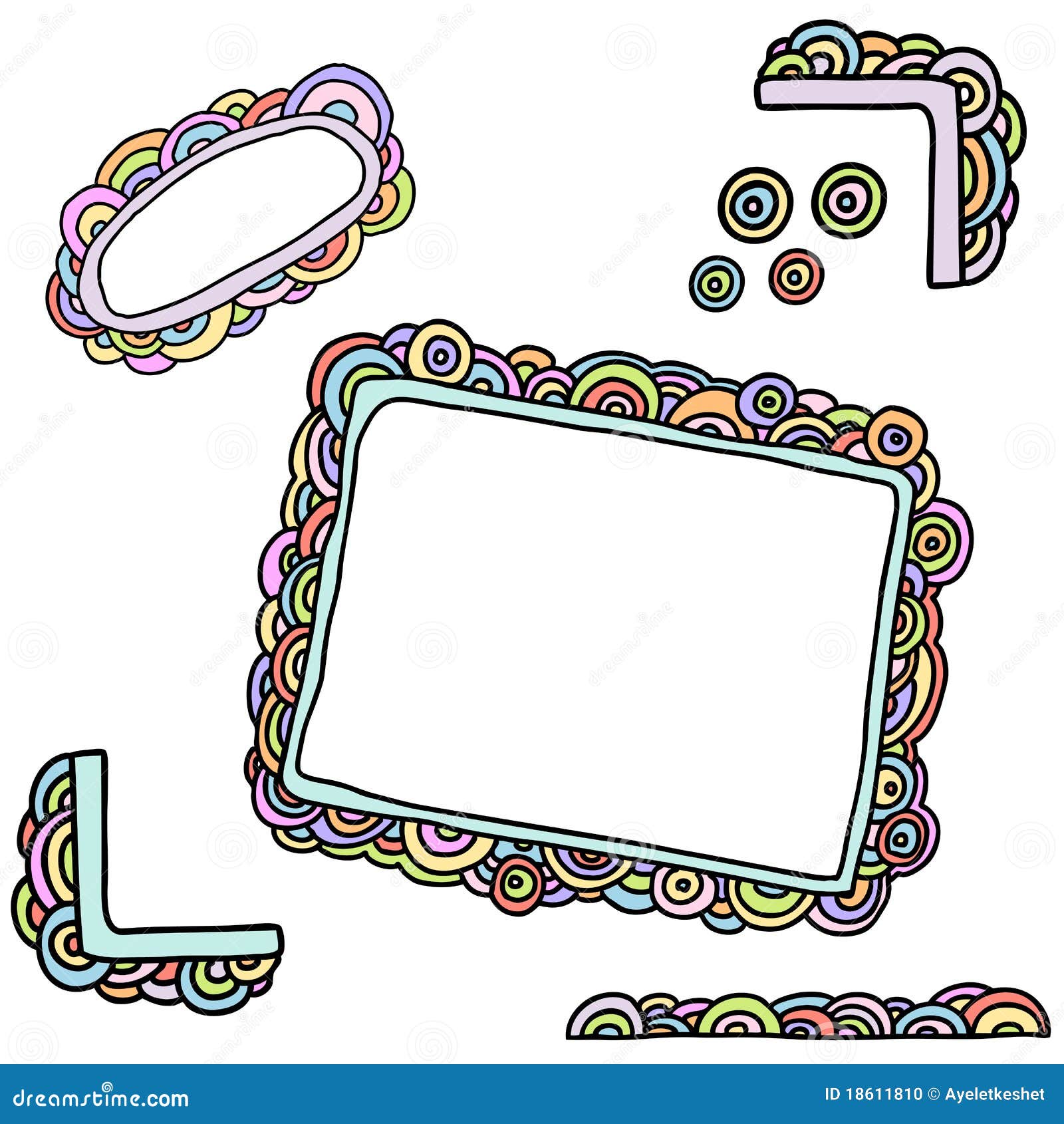 Rainbow frames stock vector. Illustration of card, collection - 18611810