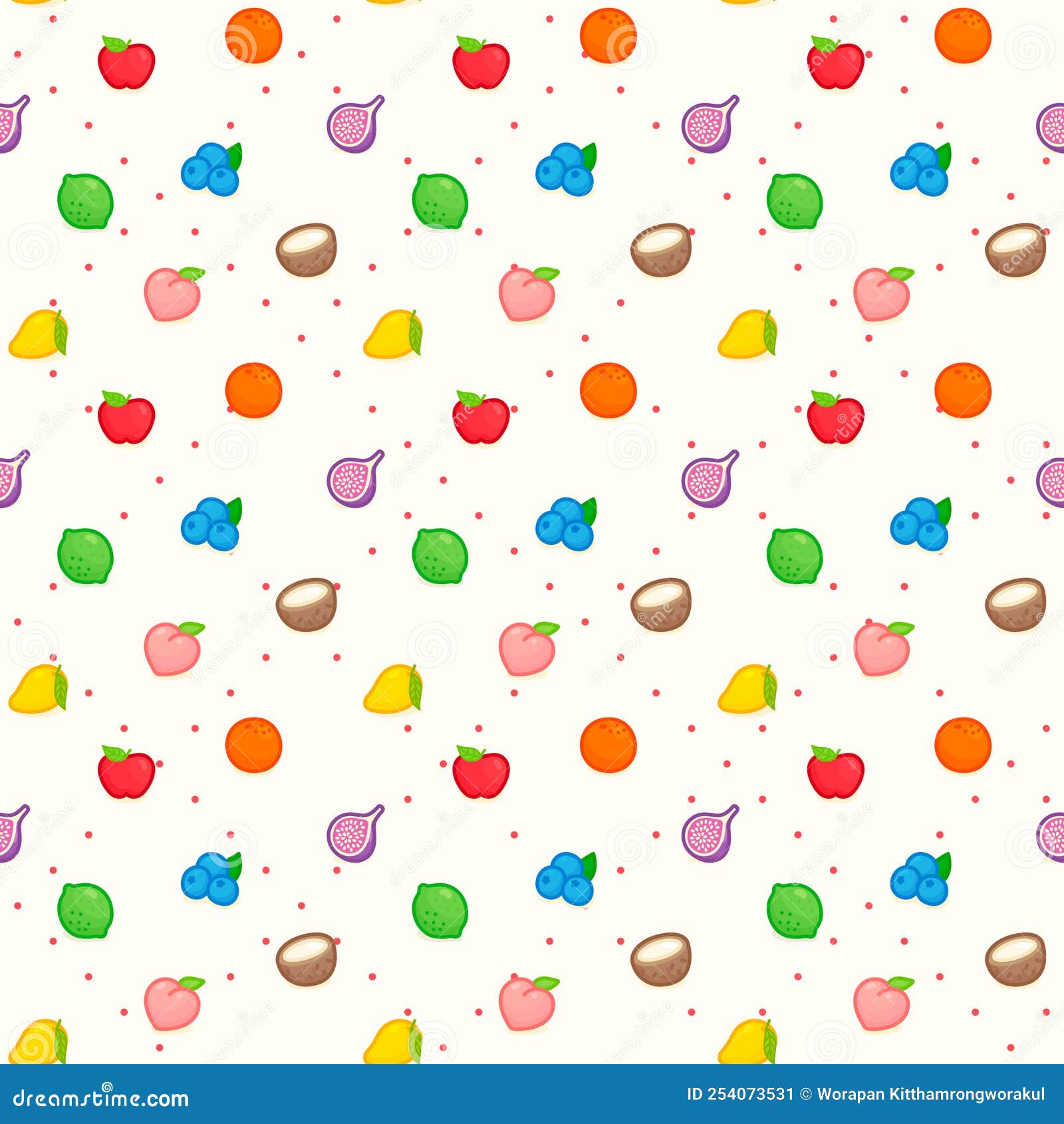 Rainbow Fruit Seamless Pattern Gift Wrap Wallpaper Stock Vector ...