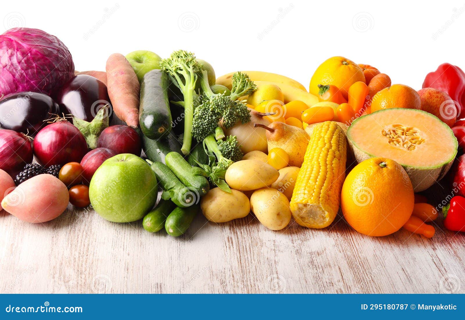 Rainbow Fruit and Vegetables Stock Image - Image of yellow, organic ...