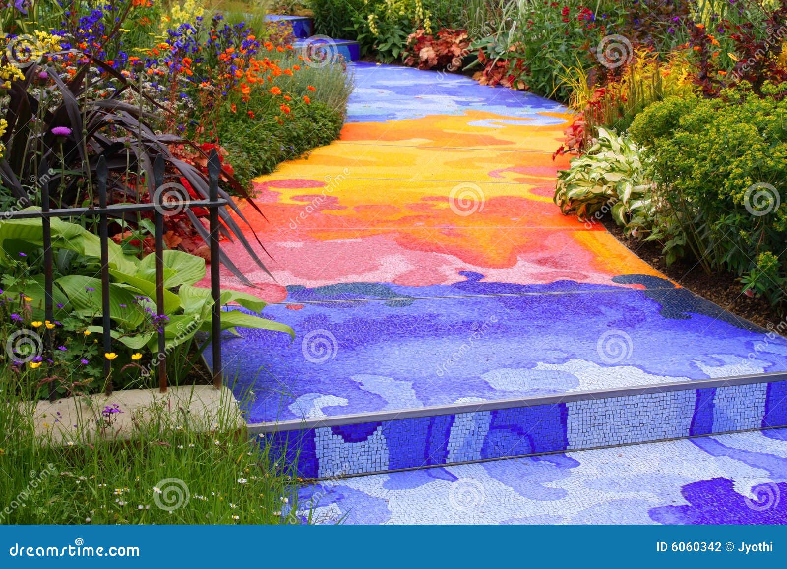 Rainbow garden stock photo. Image of summer, pavement - 6060342