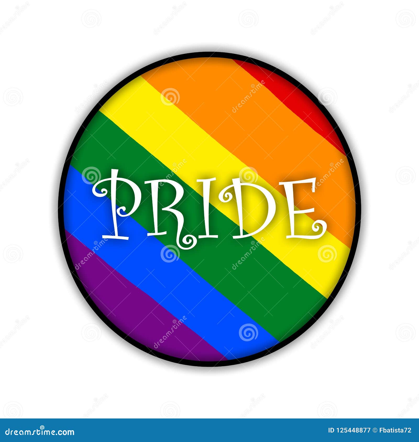 Rainbow Gay Pride Flag Circle Symbol Of Sexual Minorities Pride Stock