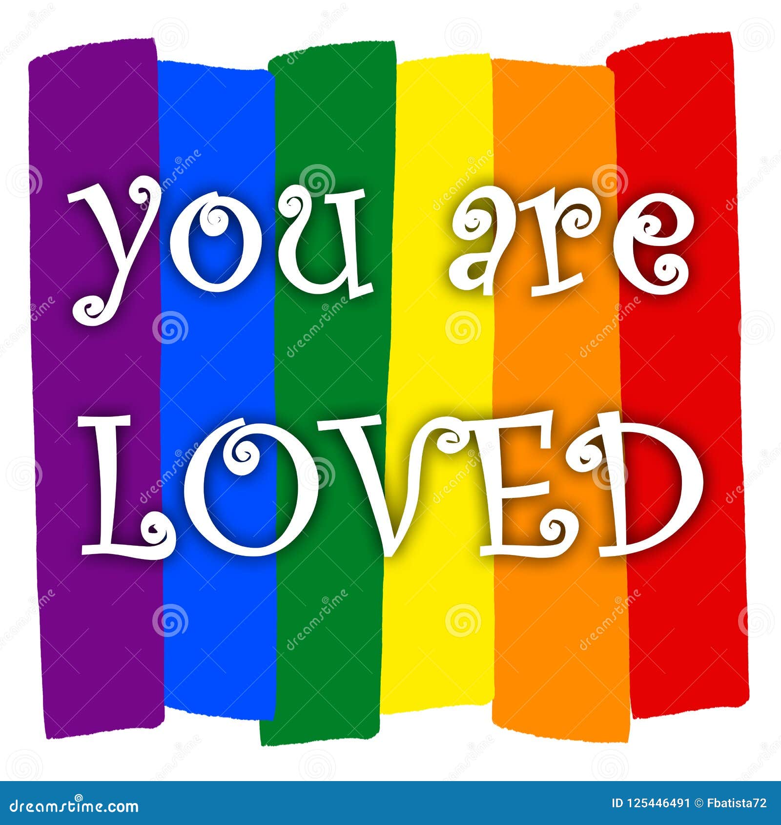 Rainbow Gay Pride Flag Symbol Of Sexual Minorities You Are Loved