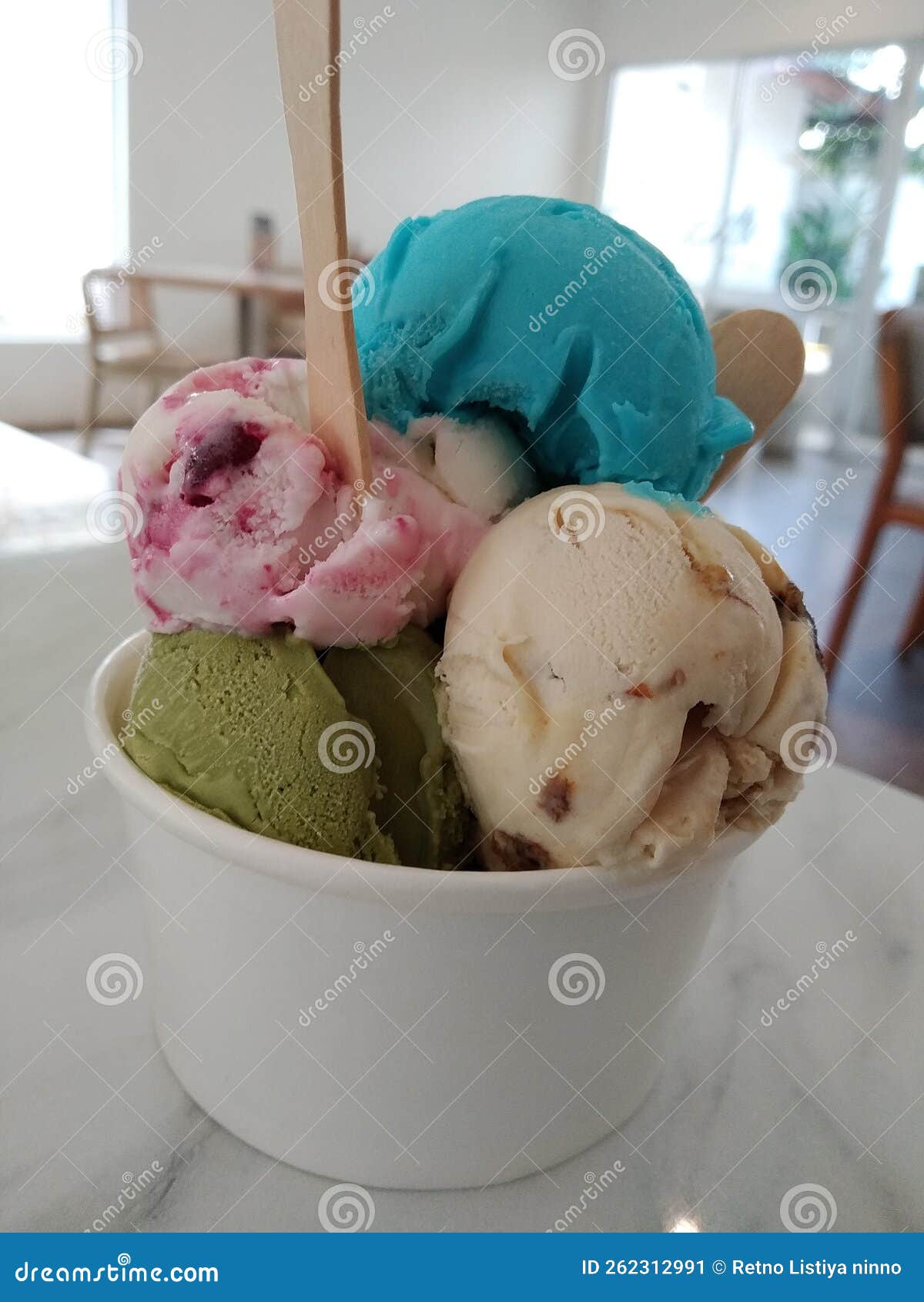 Rainbow Gelato Ice Cream stock image. Image of sweet - 262312991