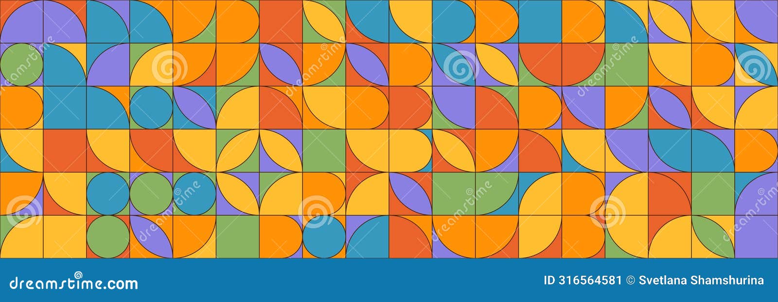 Rainbow Geometric Background with Colors of Pride Month. Simple Shapes ...