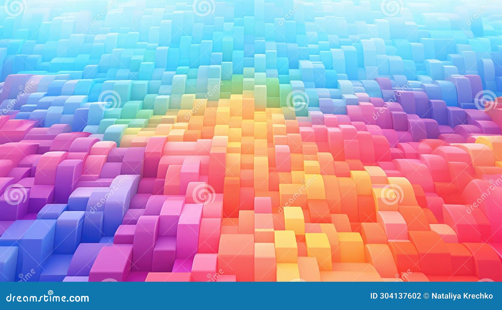 Rainbow Geometric Cubes Abstract Background Stock Illustration ...
