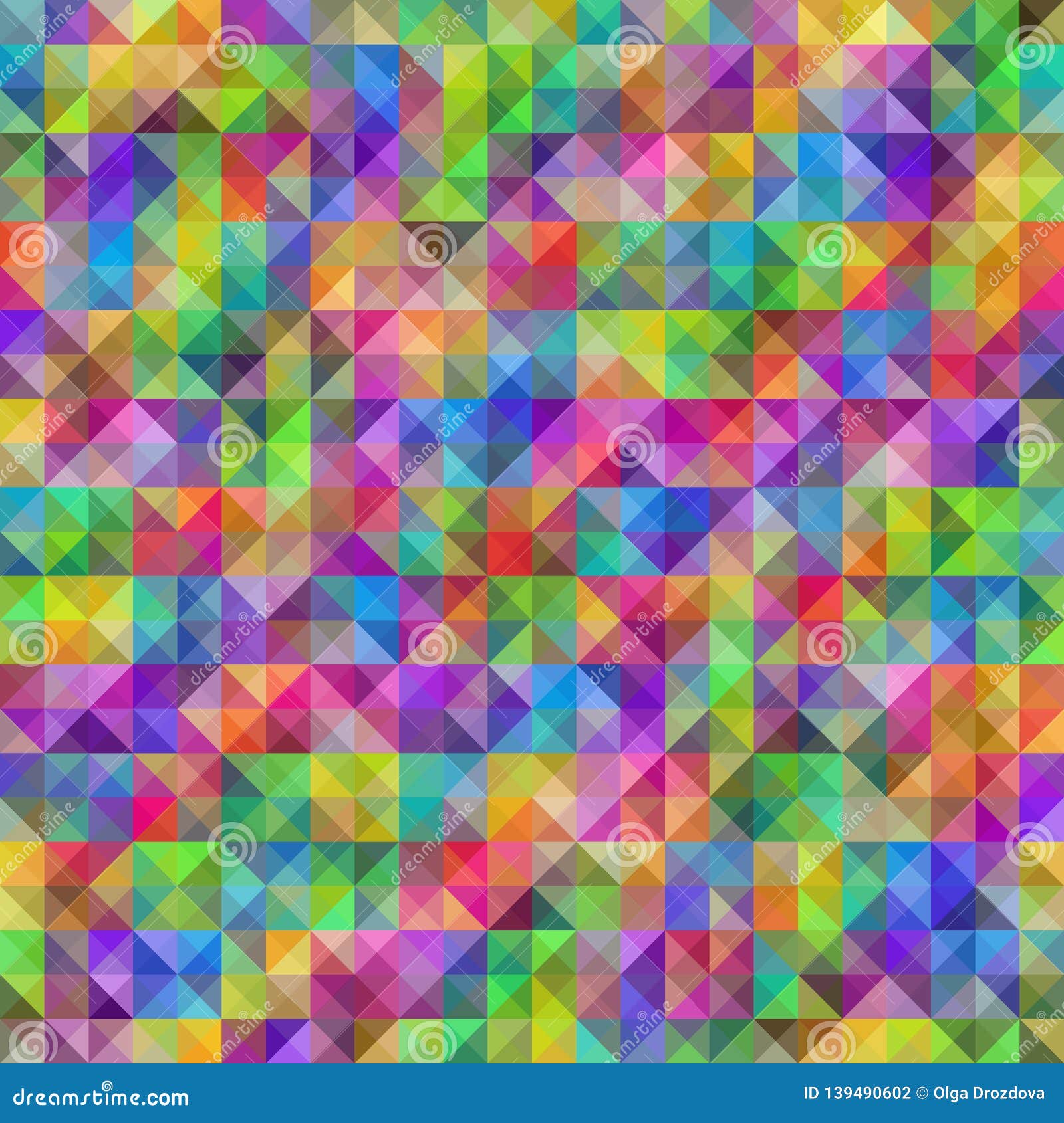 Rainbow Geometric Seamless Pattern of Multicolored Translucent ...