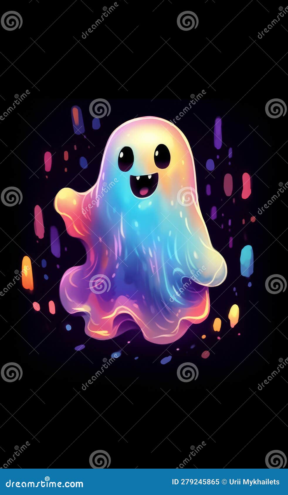 Rainbow Ghostly Glow stock image. Image of cartoon, ethereal - 279245865