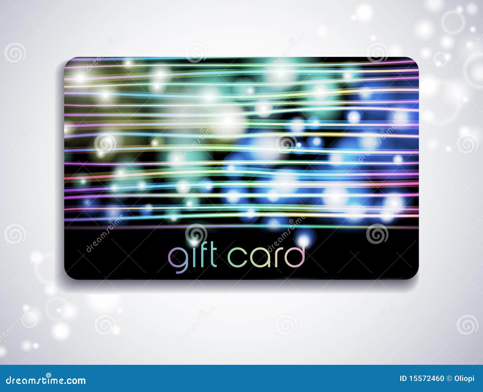 Rainbow gift card stock vector. Illustration of gift - 15572460