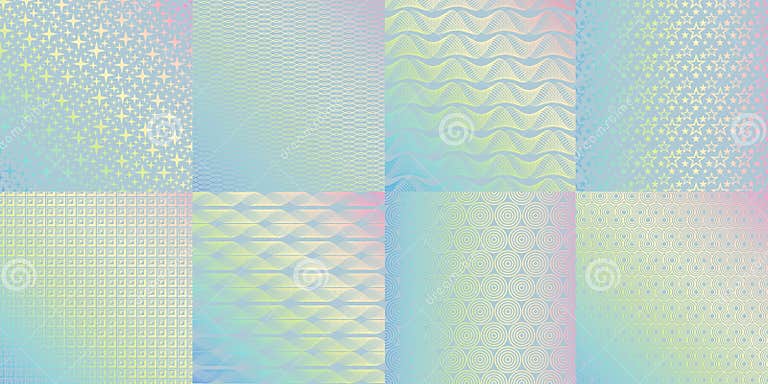 Rainbow Glitter Foil Texture, Hologram Patterns Stock Illustration ...