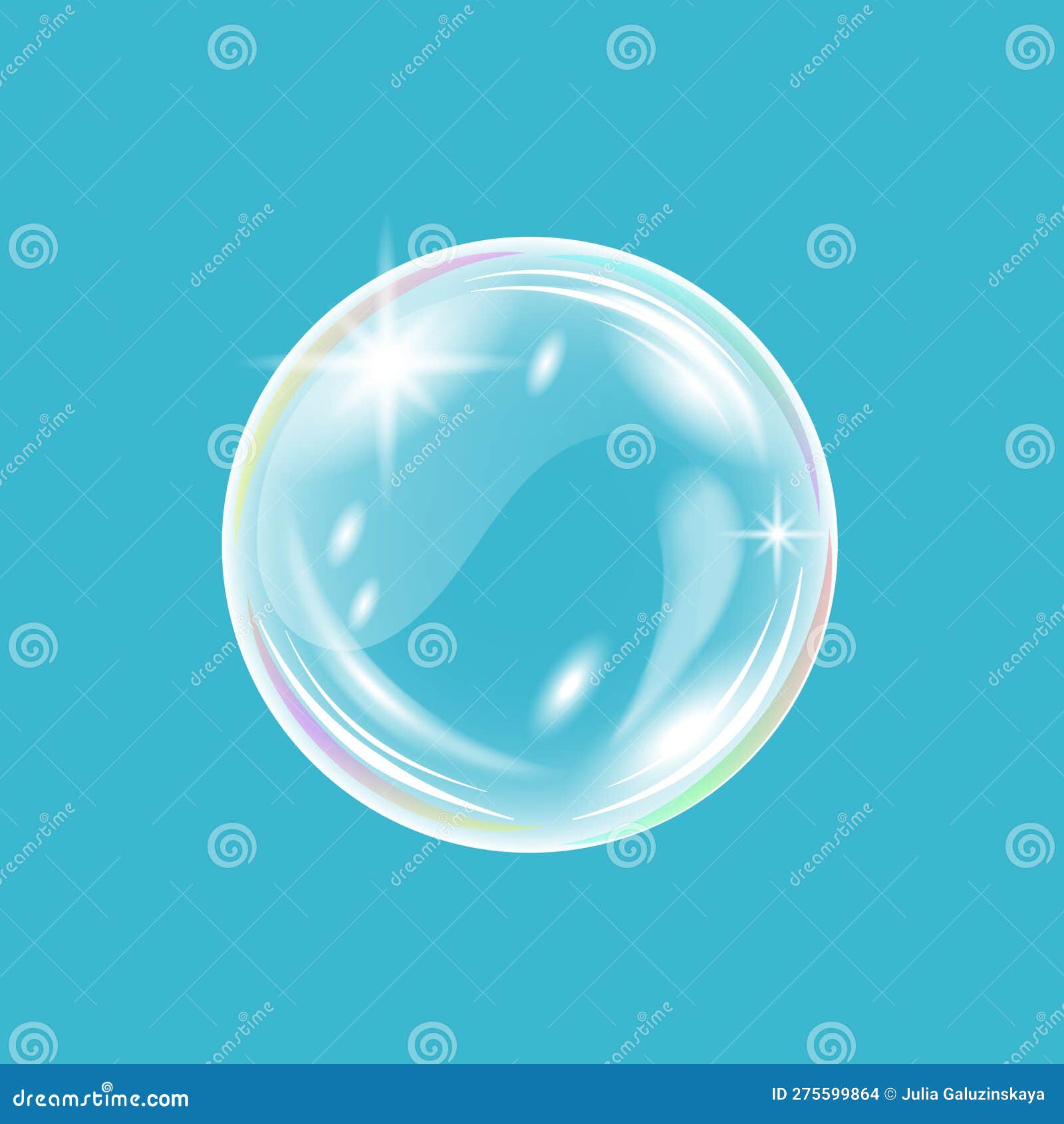 Rainbow Glossy Soap Bubble. Realistic Transparent 3d Vector Sphere ... Rainbow Glossy Soap Bubble. Realistic Transparent 3d Vector Sphere ...