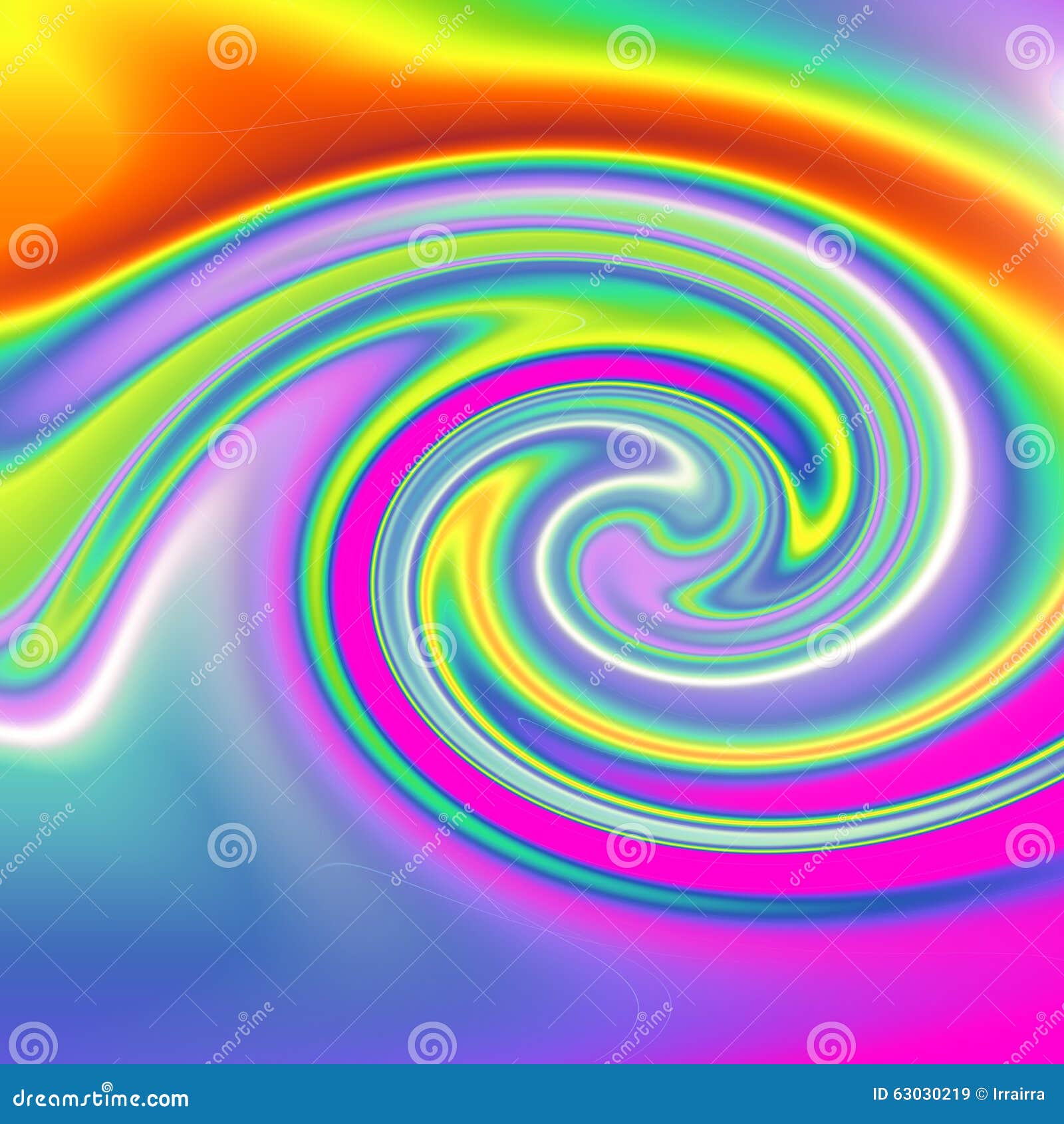 Rainbow Glow Spiral Background Stock Illustration - Illustration of ...