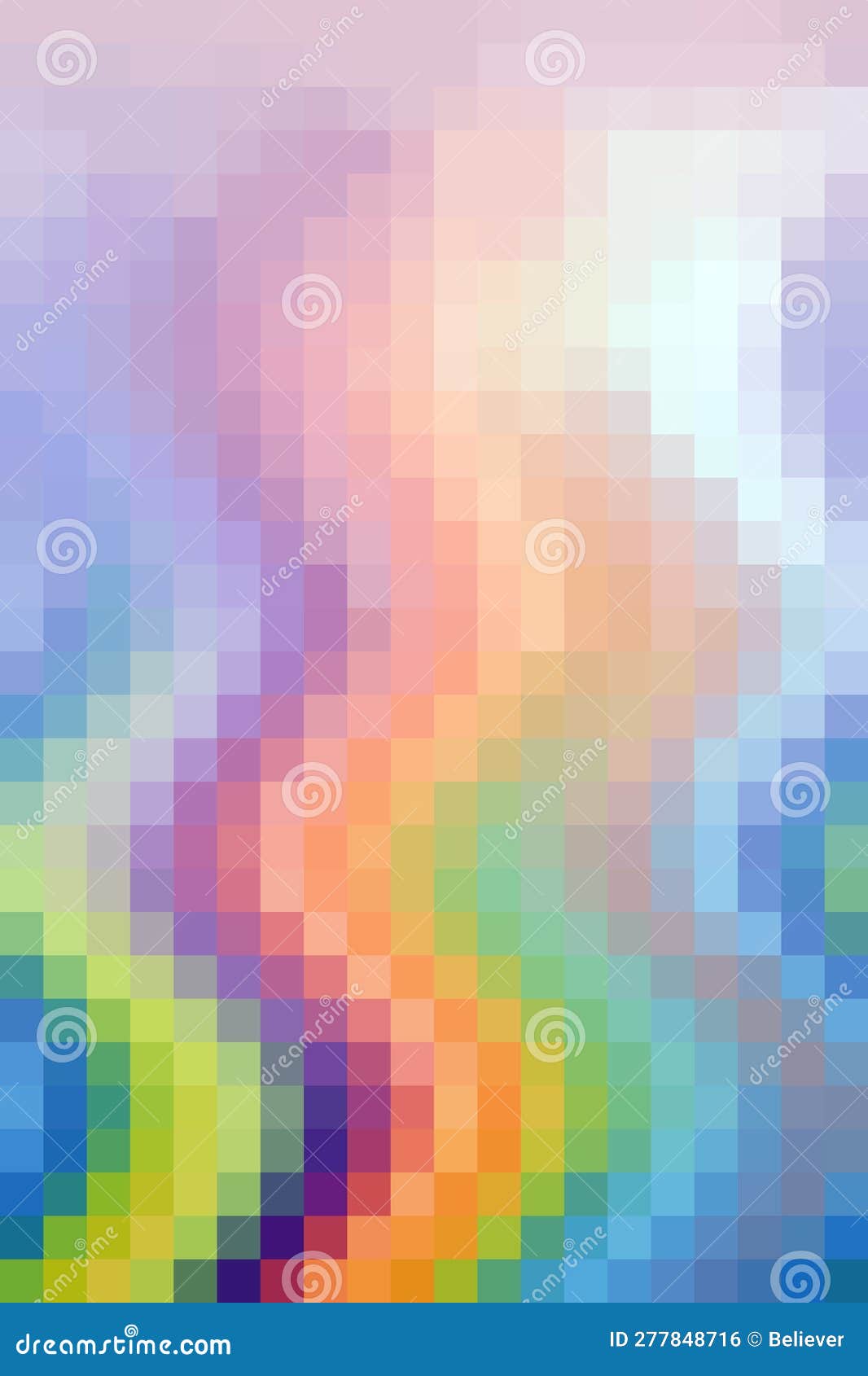 Rainbow Gradient Background Pixel Mosaic Tile. Waves Pattern Stock ...