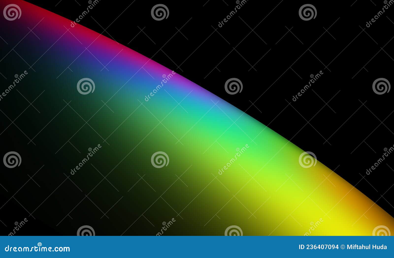 Rainbow Gradient on Black Background. Stock Illustration - Illustration ...