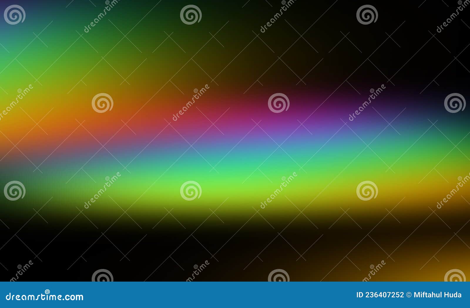 Rainbow Gradient on Black Background. Stock Illustration - Illustration ...