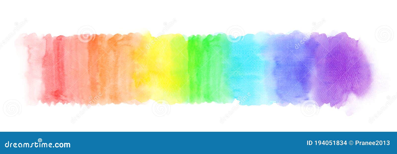 Rainbow Gradient Hand-painted Watercolor Abstract Background Stock ...