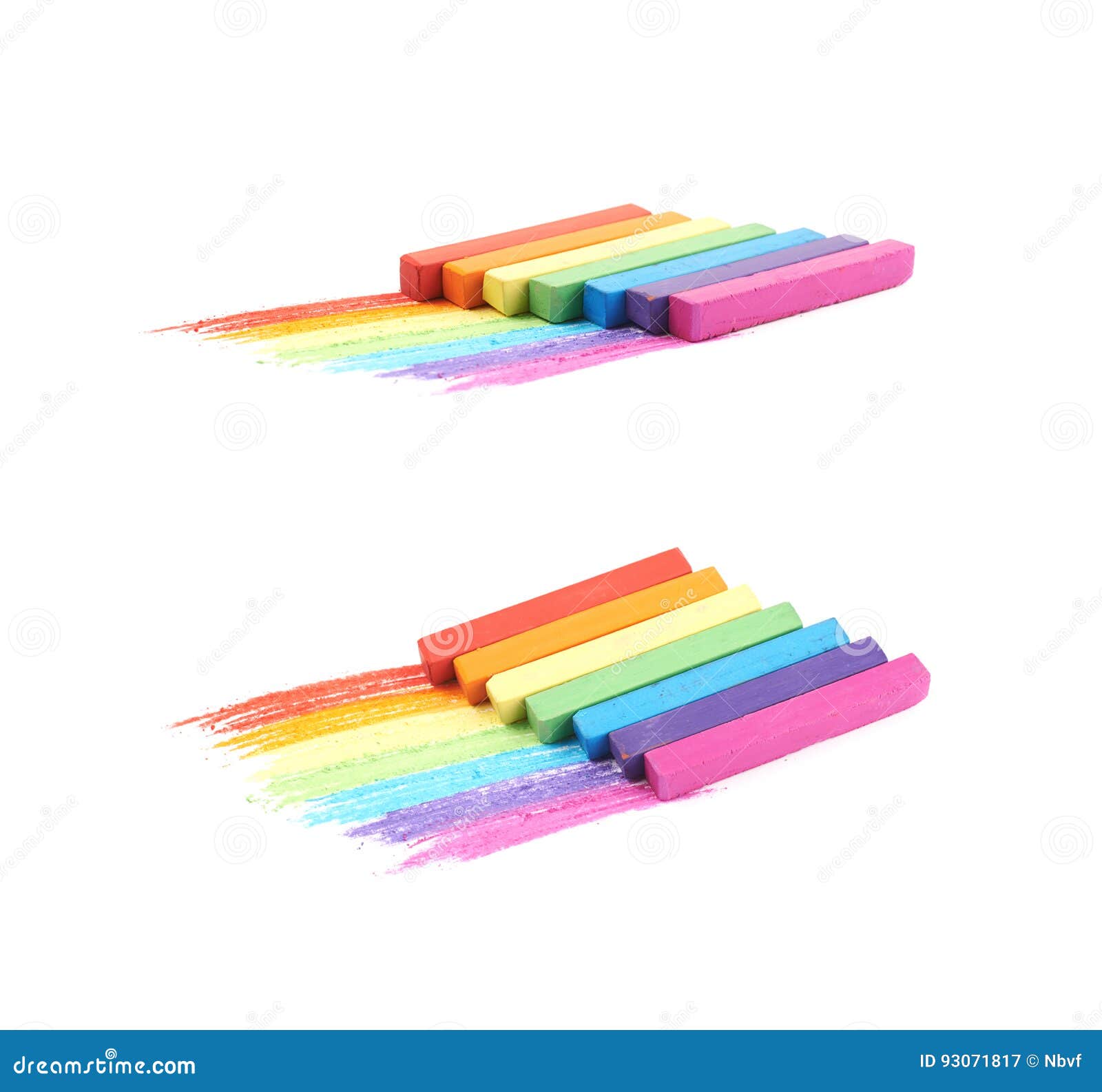 Rainbow Gradient Made of Chalks Stock Image - Image of preschool ...