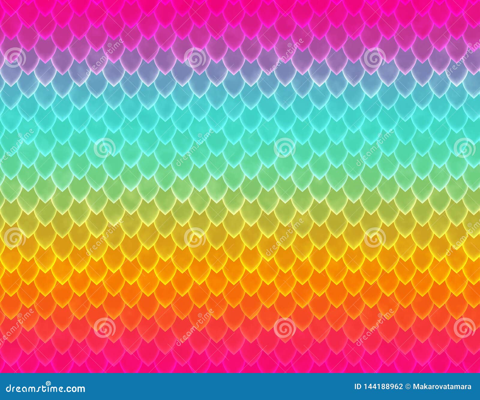 Rainbow Gradient Snake Skin Pattern, Sharp Scale Stock Illustration ...