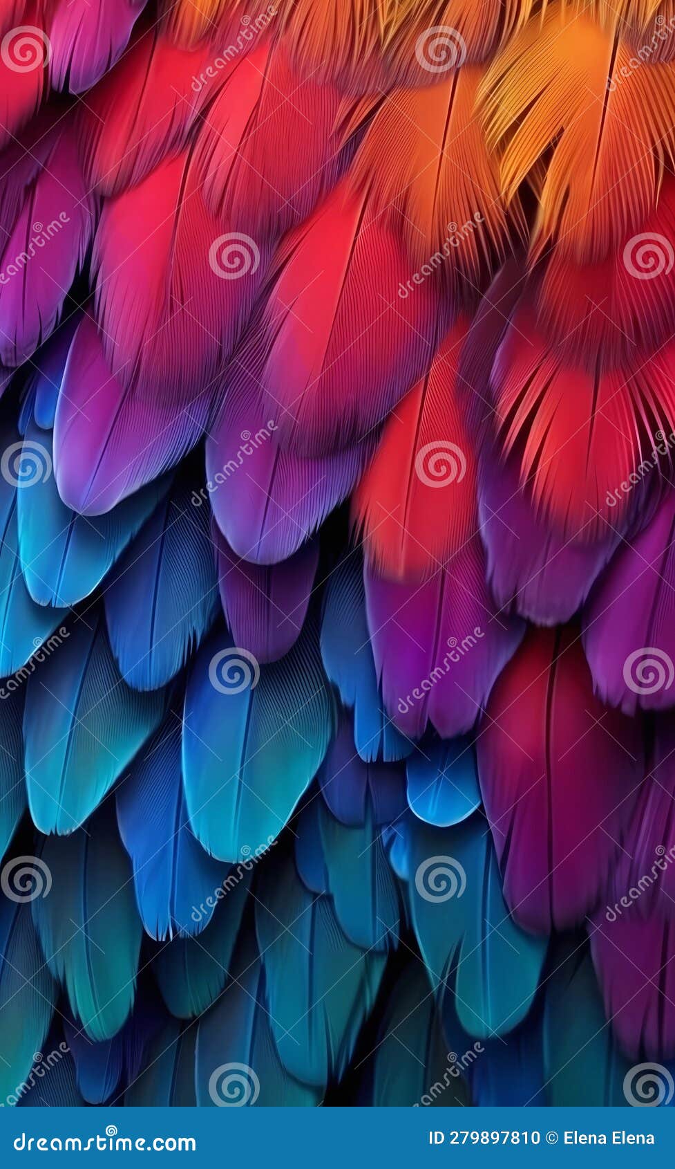 Rainbow Gradient Wing Texture. Generative AI Stock Illustration ...