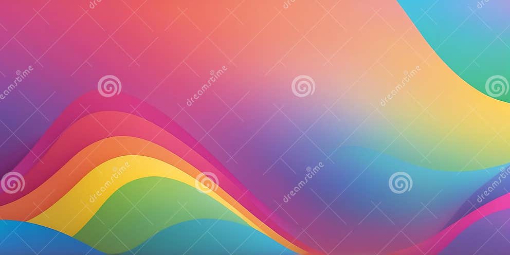 Rainbow Grainy Gradient Smooth Transition Ai Generated Stock ...