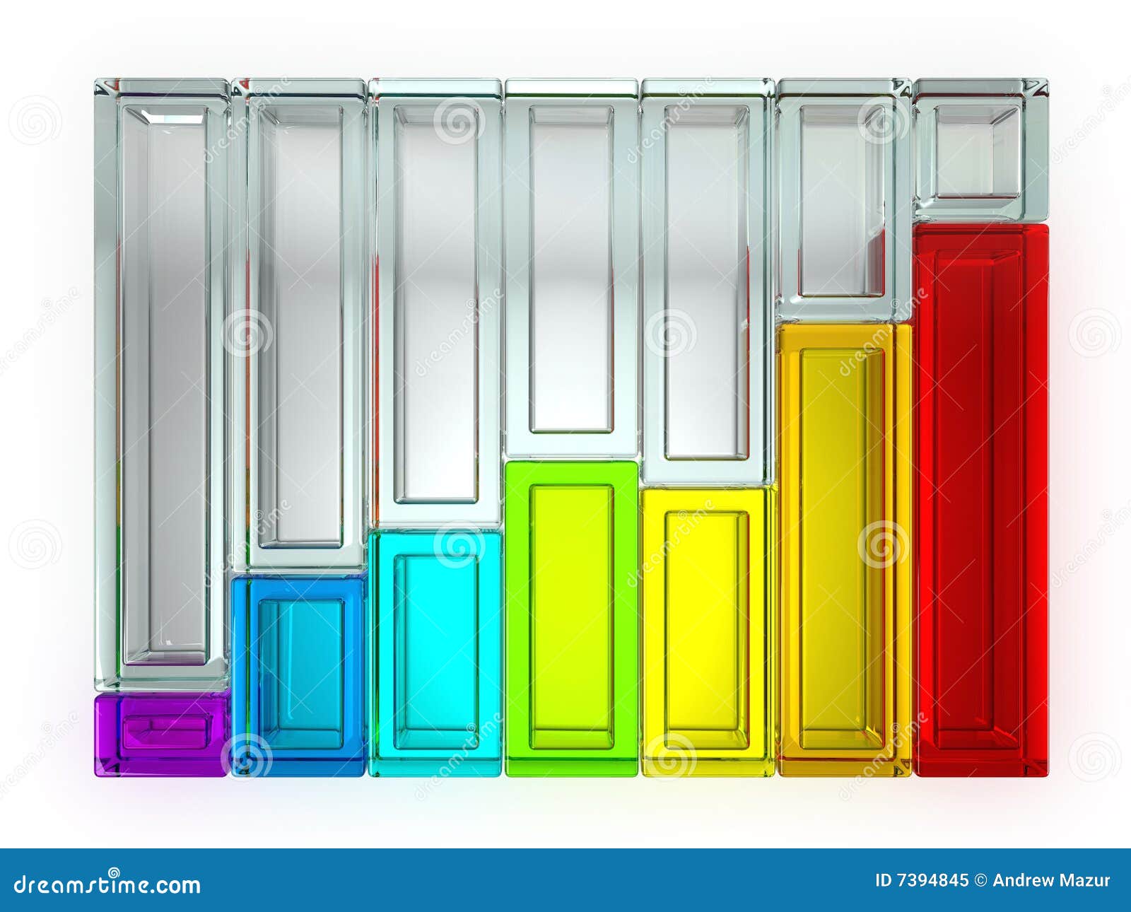 Rainbow Graph Isolated stock illustration. Illustration of blocks - 7394845