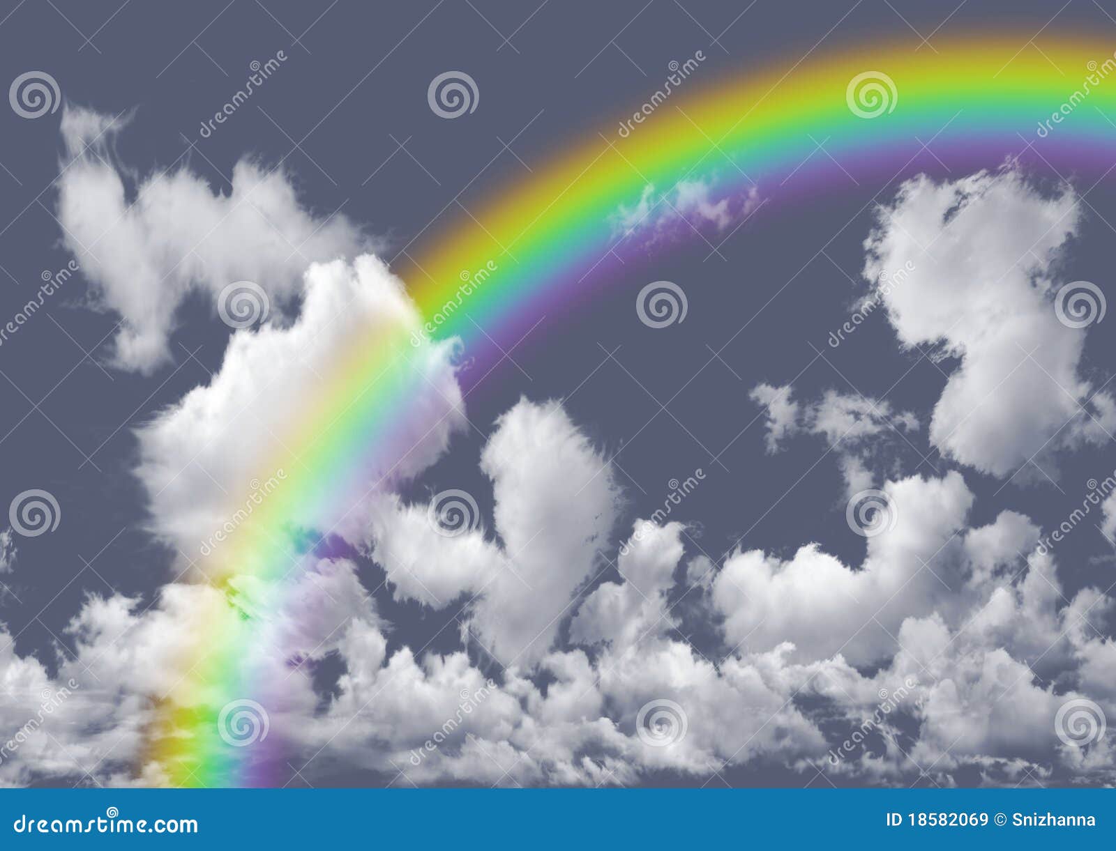 Rainbow in the gray sky stock image. Image of motion - 18582069