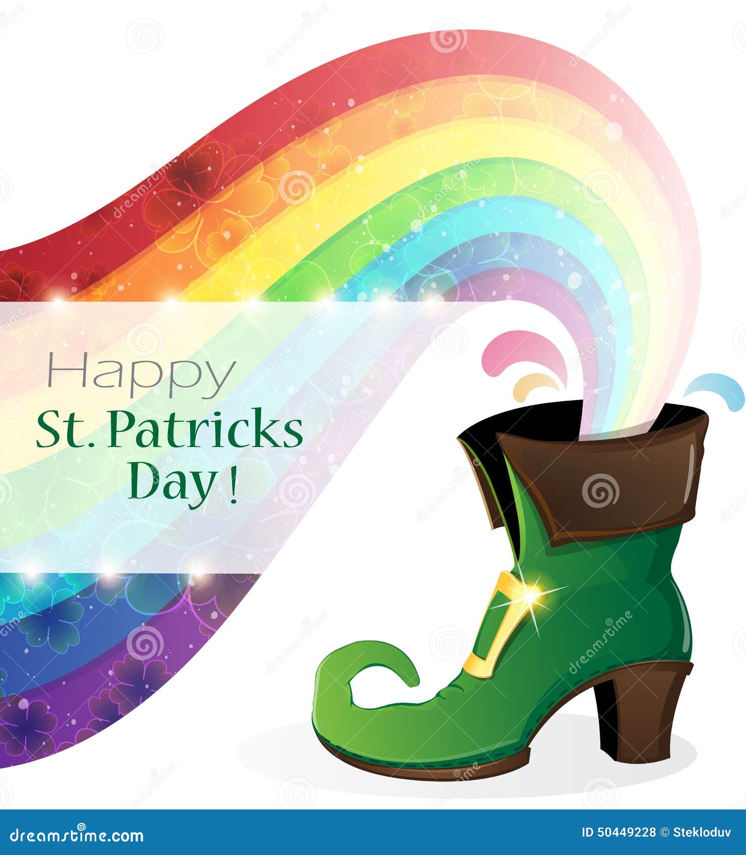 Rainbow and green shoe stock vector. Illustration of shiny - 50449228