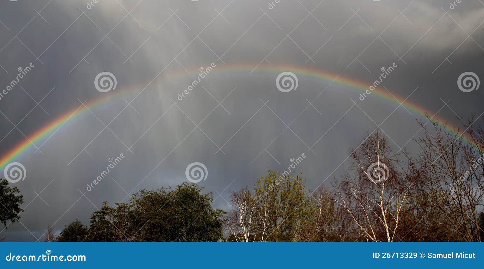 Rainbow on grey sky stock image. Image of gray, dark - 26713329
