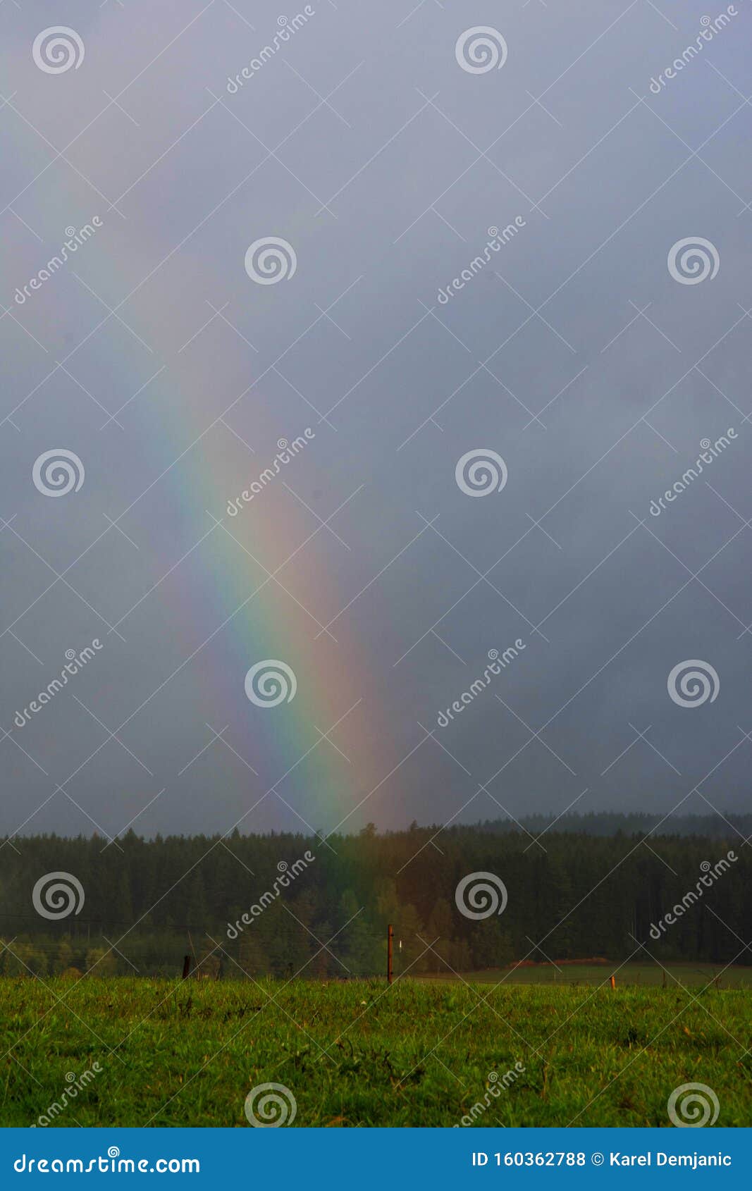 Rainbow Through Power Line Stock Image | CartoonDealer.com #71631907