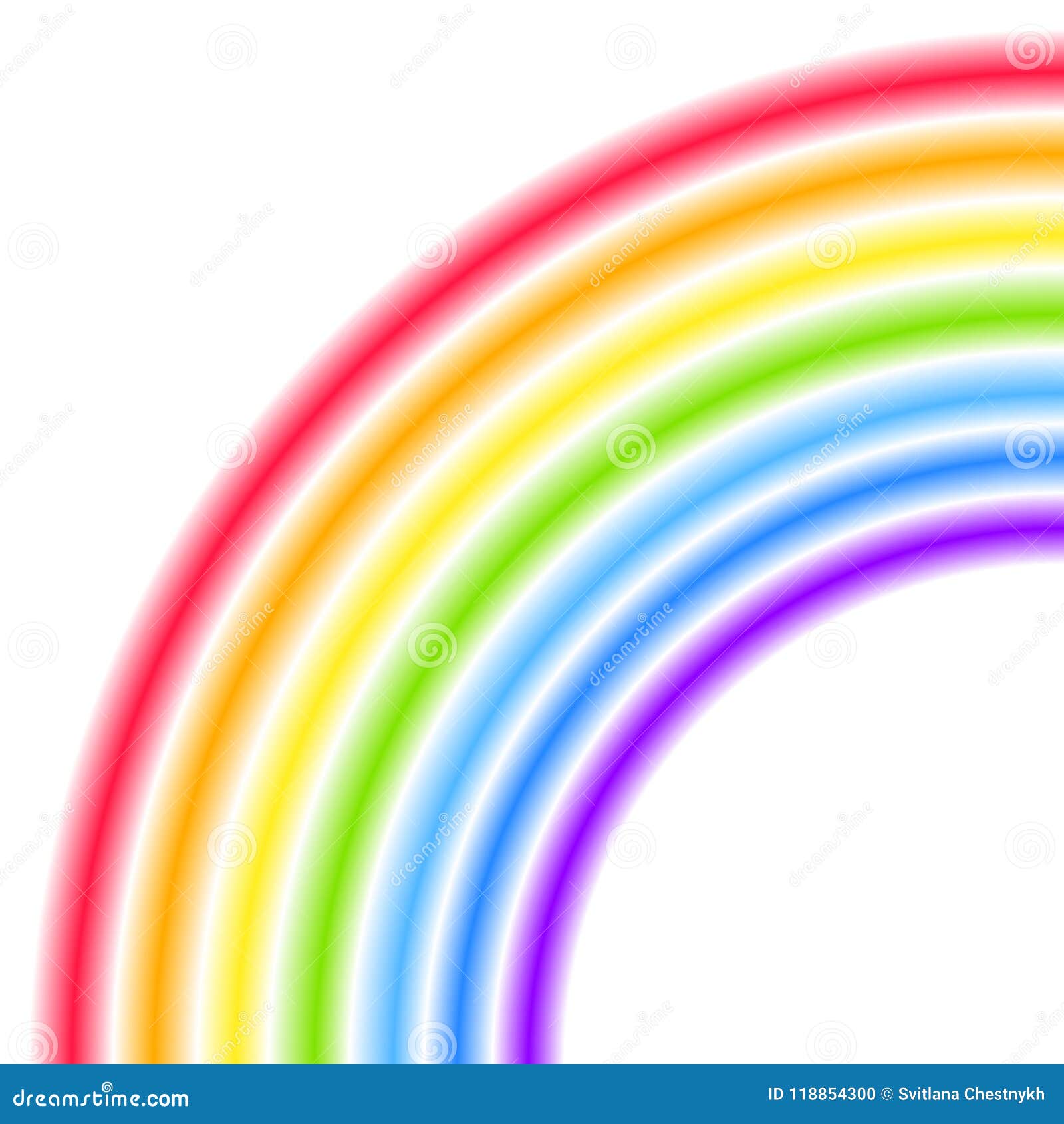 Rainbow Quarter Circle Quadrant Cartoon Vector | CartoonDealer.com ...