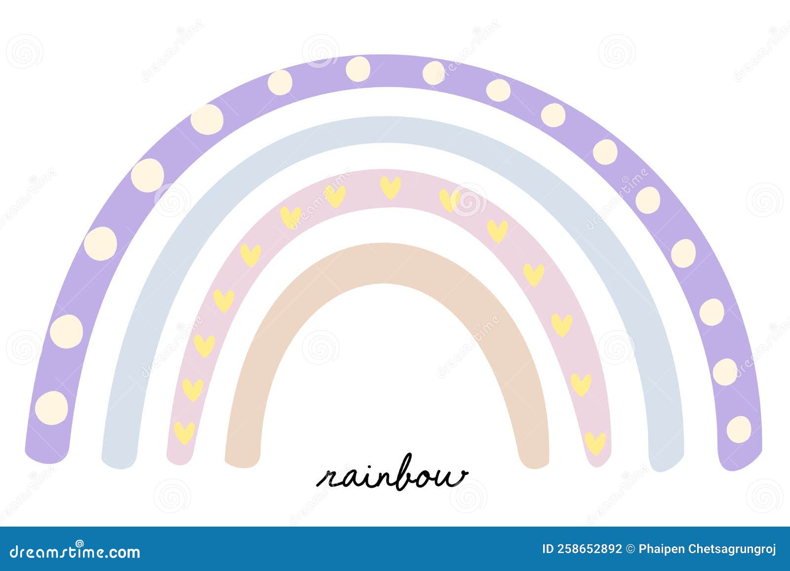 Rainbow Hand Drawn with Vector for Decoration , Background ...