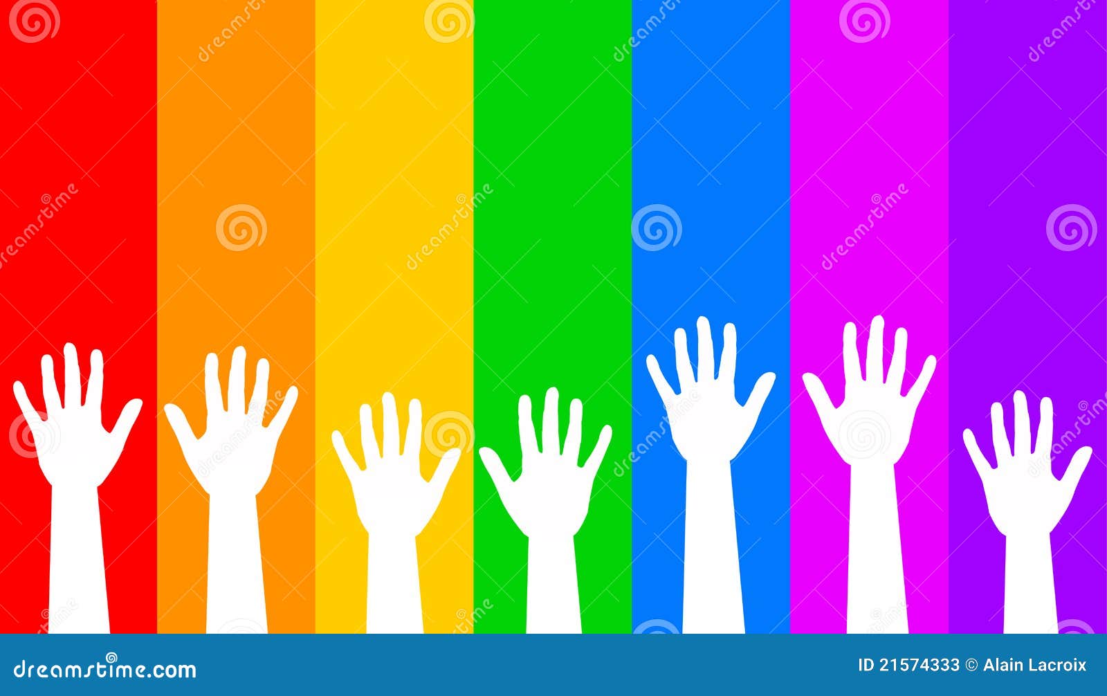 Rainbow Hands Logo United Hands Logo Royalty Free Vector Image