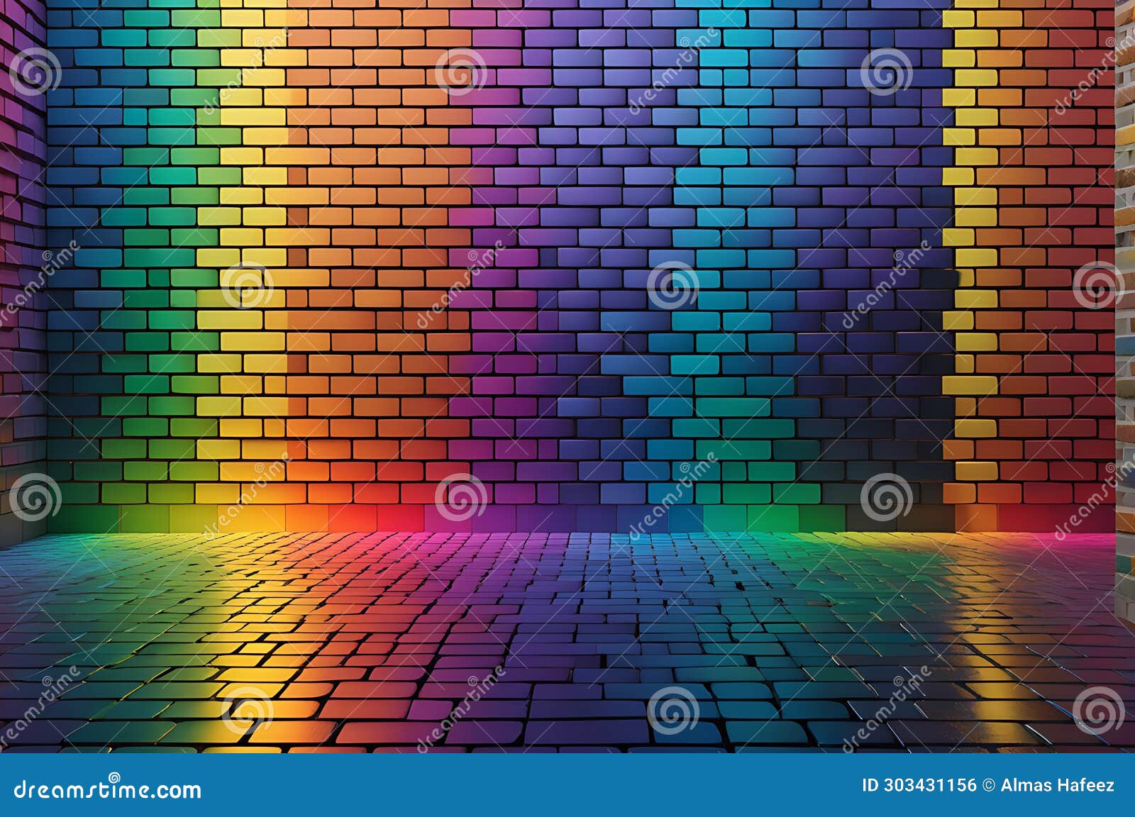 Rainbow Harmony: Generative AI Technology Crafts a Wall with Gleaming ...