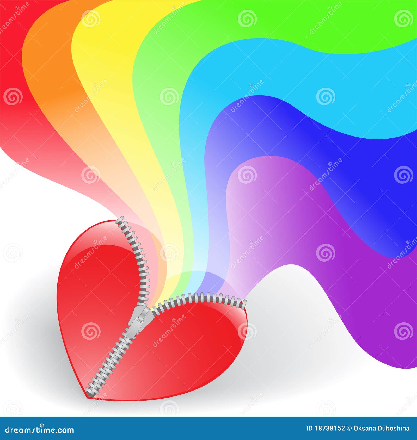 Rainbow from the heart stock vector. Illustration of festival - 18738152
