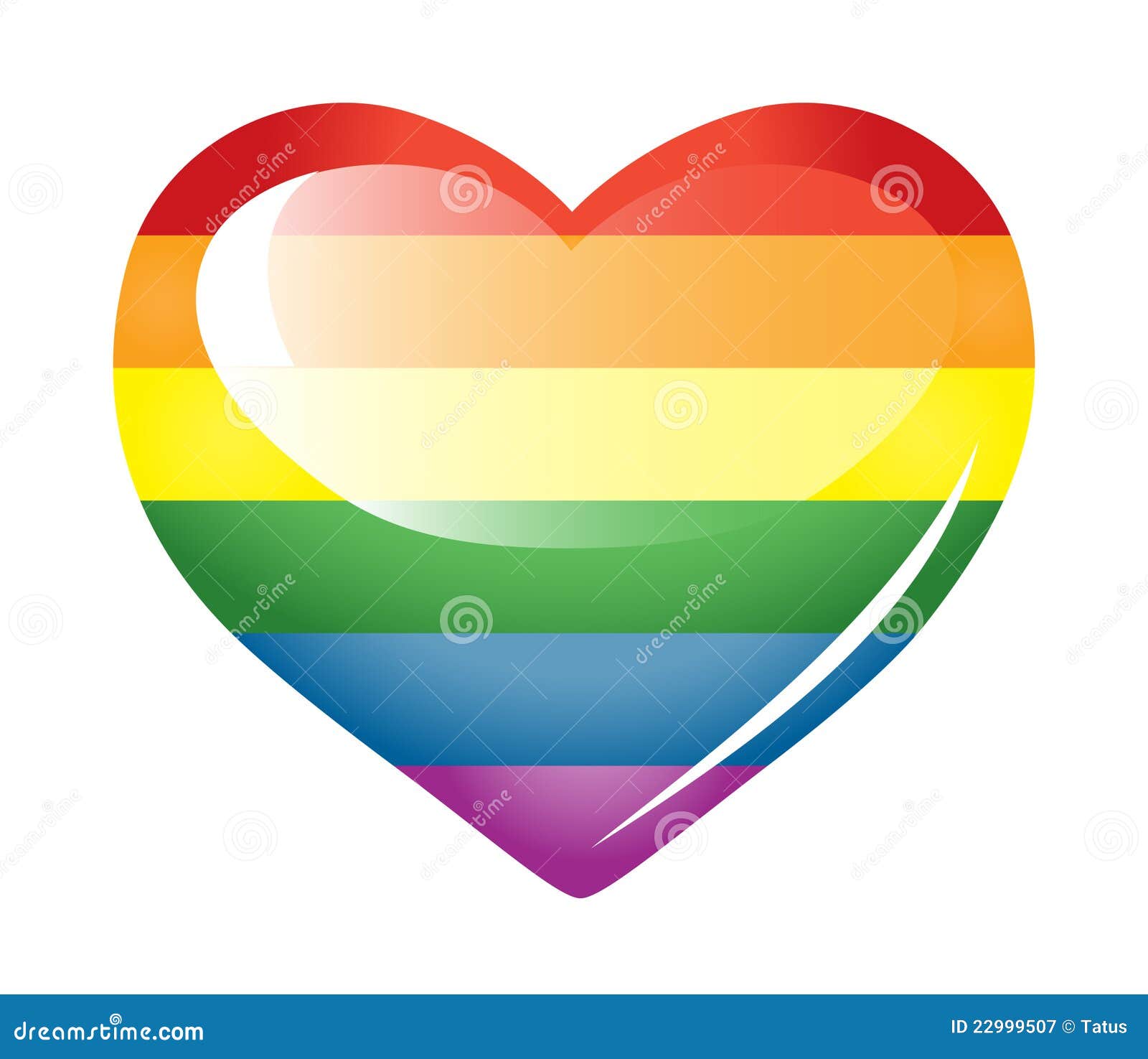 Rainbow heart. stock vector. Illustration of green, homosexual - 22999507