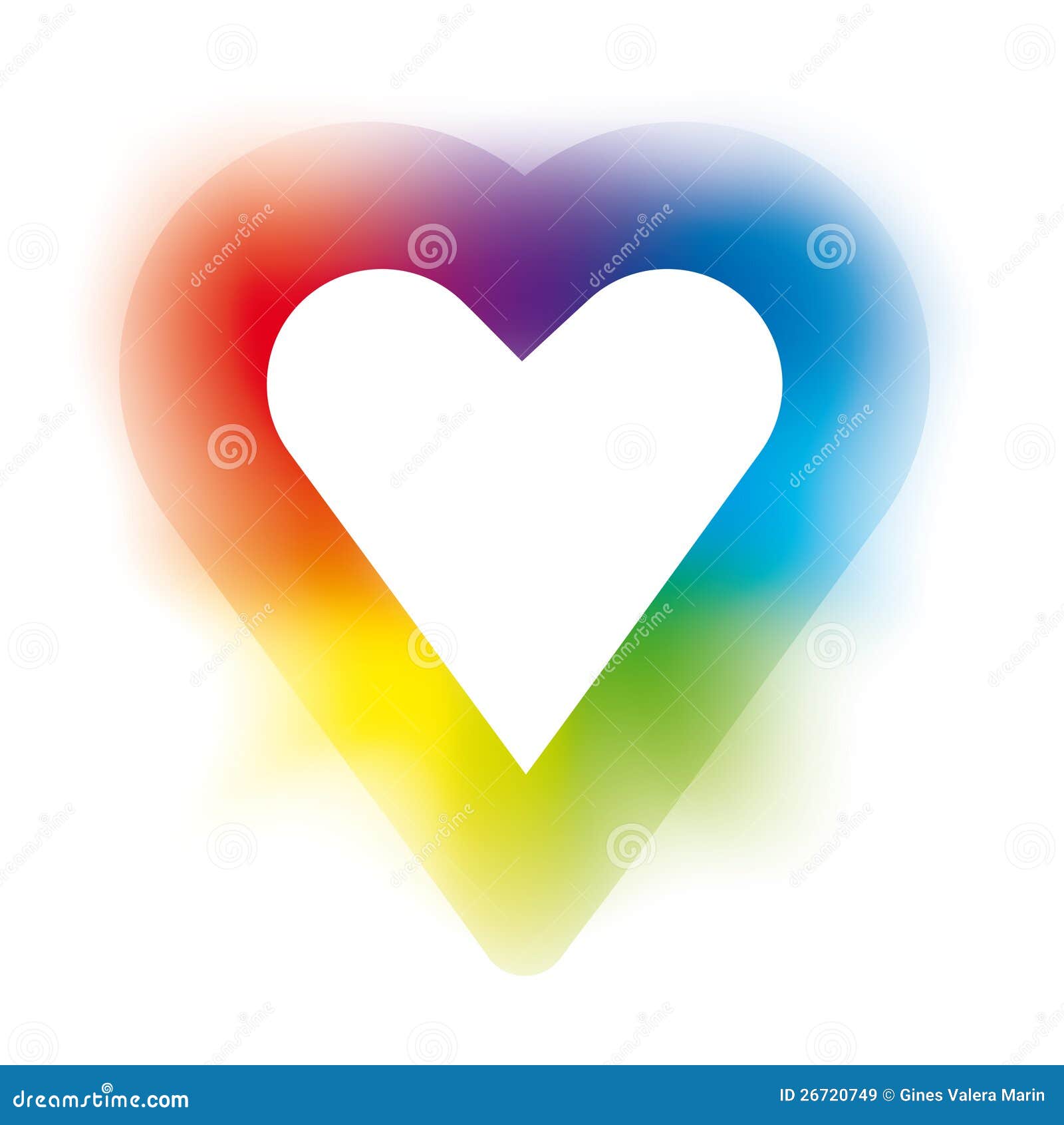 Rainbow heart stock vector. Illustration of valentines - 26720749