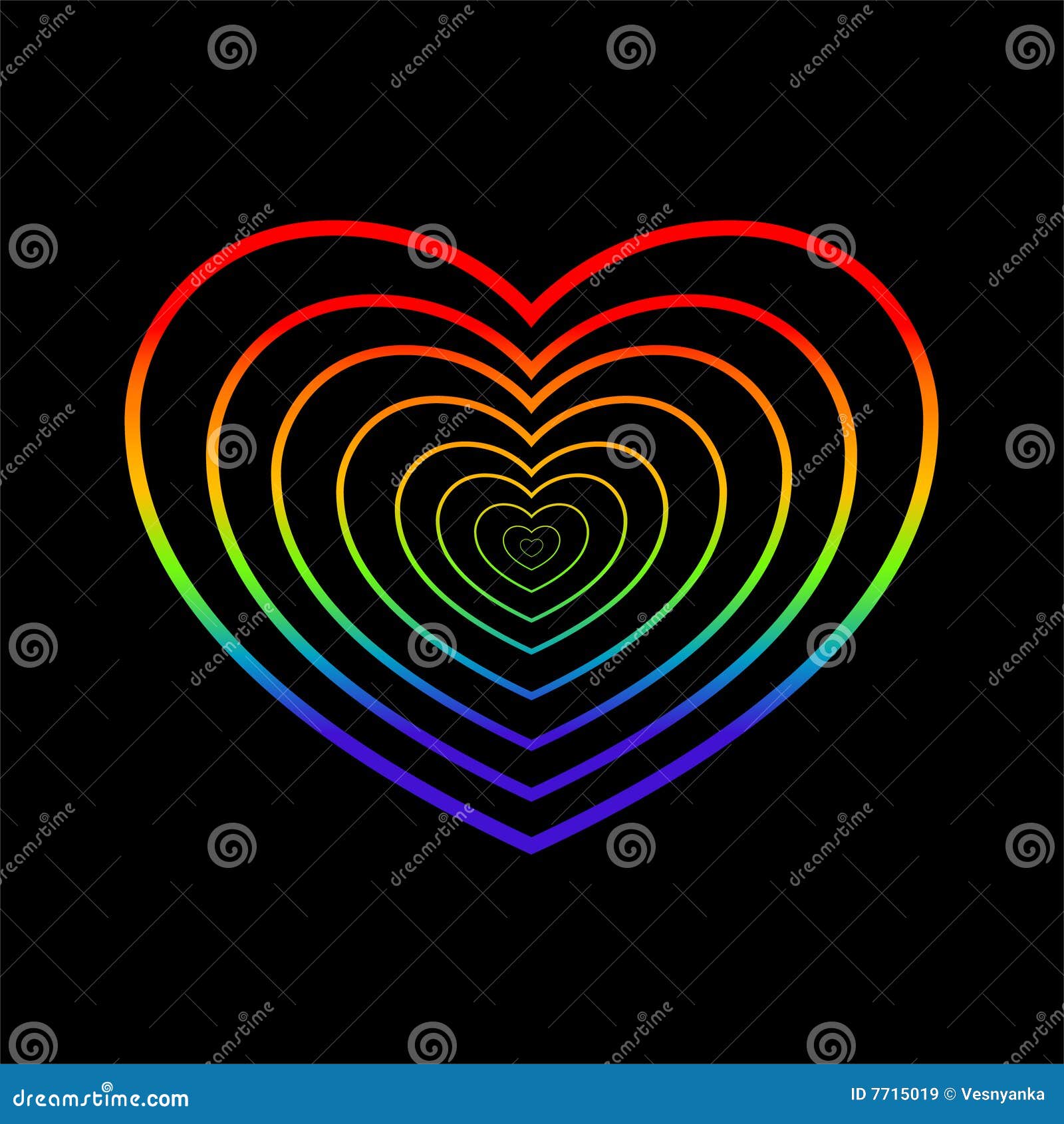 Rainbow Heart Royalty Free Stock Images - Image: 7715019