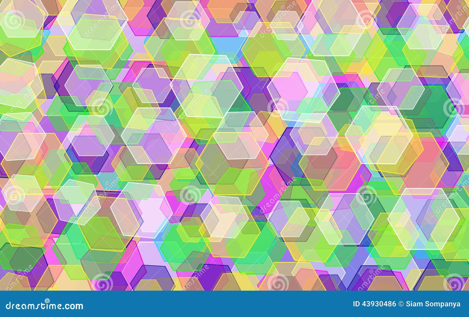 Rainbow Hexagon background stock illustration. Illustration of pixel ...