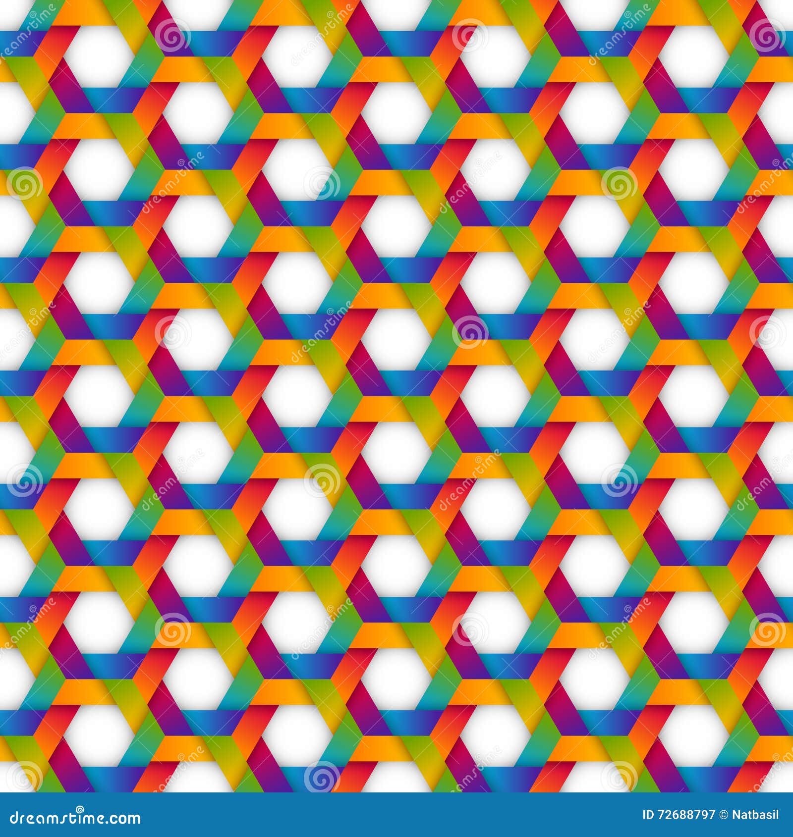 Rainbow Hexagon Seamless Pattern Stock Vector - Illustration of design ...