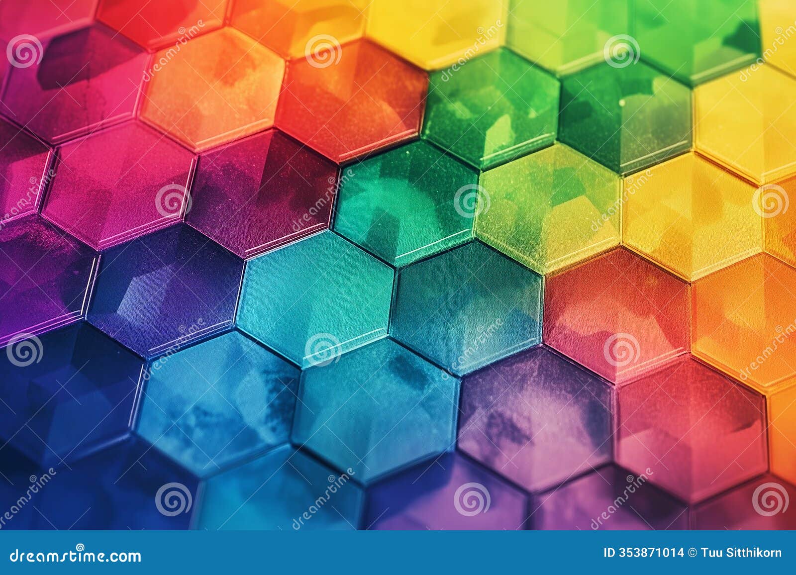 Rainbow Hexagons Modern Design Template Vector Illustration | CartoonDealer.com #32716066