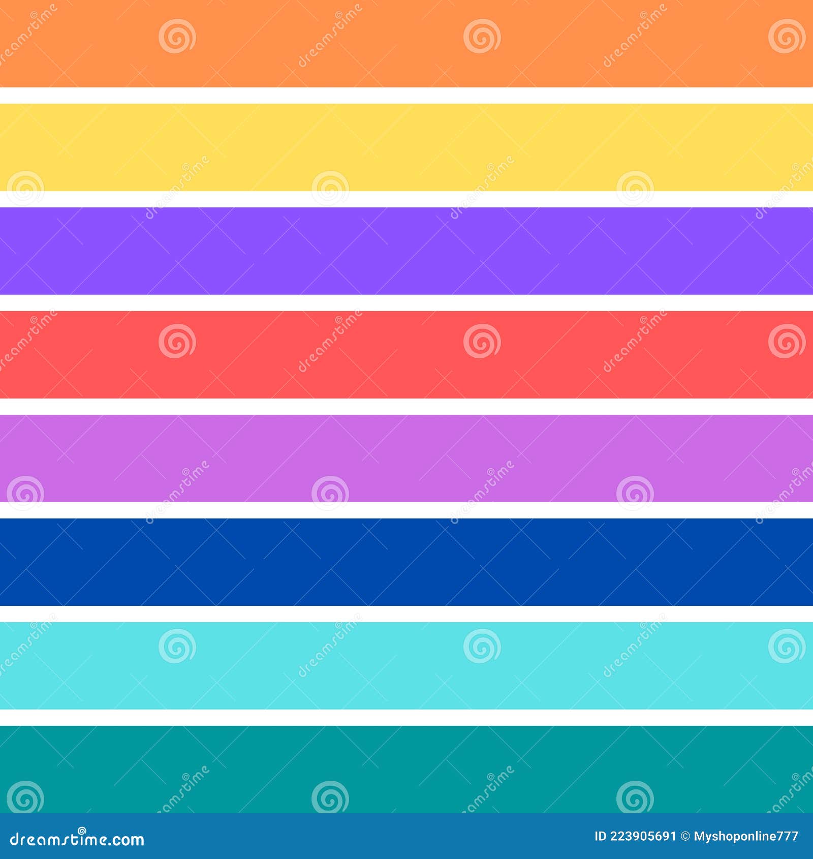 Rainbow Horizontal Smoky Waves Vector On White Background. Design ...