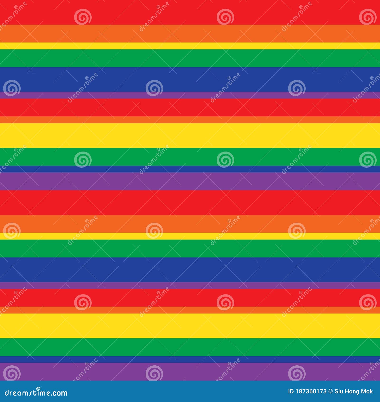 Rainbow Stripe Seamless Pattern Background in Horizontal Style Stock ...