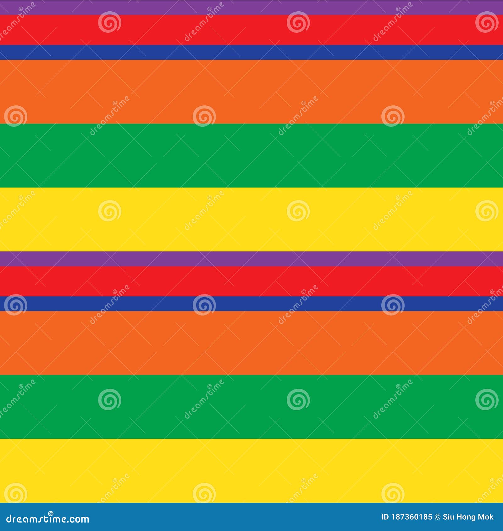 Rainbow Stripe Seamless Pattern Background in Horizontal Style Stock ...