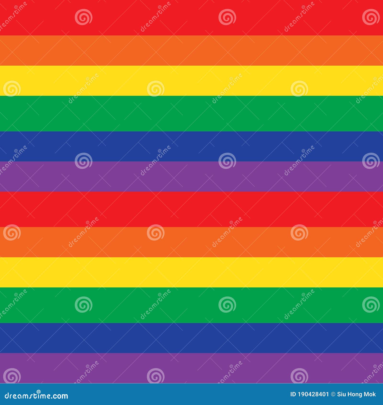 Rainbow Stripe Seamless Pattern Background in Horizontal Style Stock ...