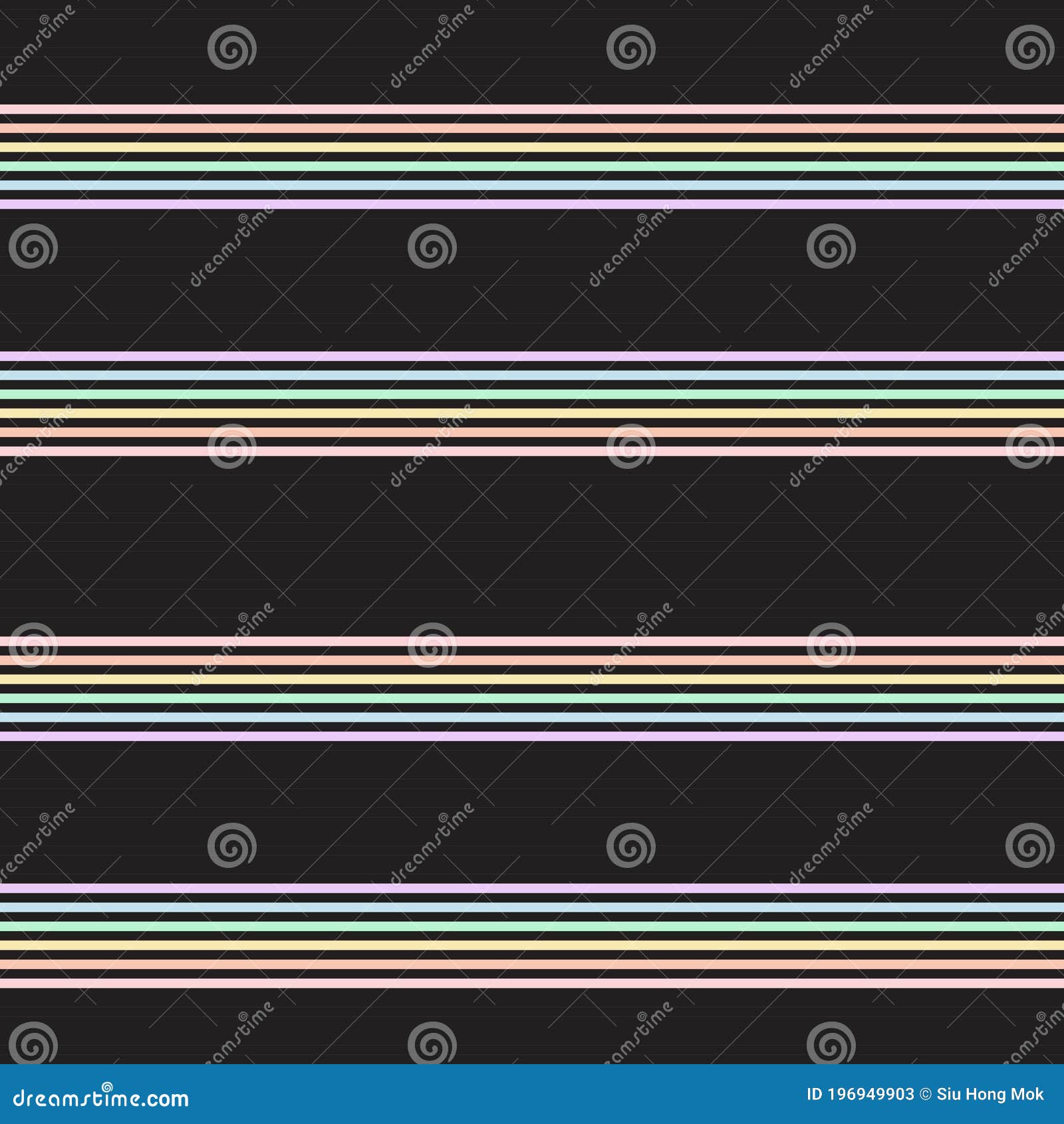 Rainbow Stripe Seamless Pattern Background in Horizontal Style Stock ...