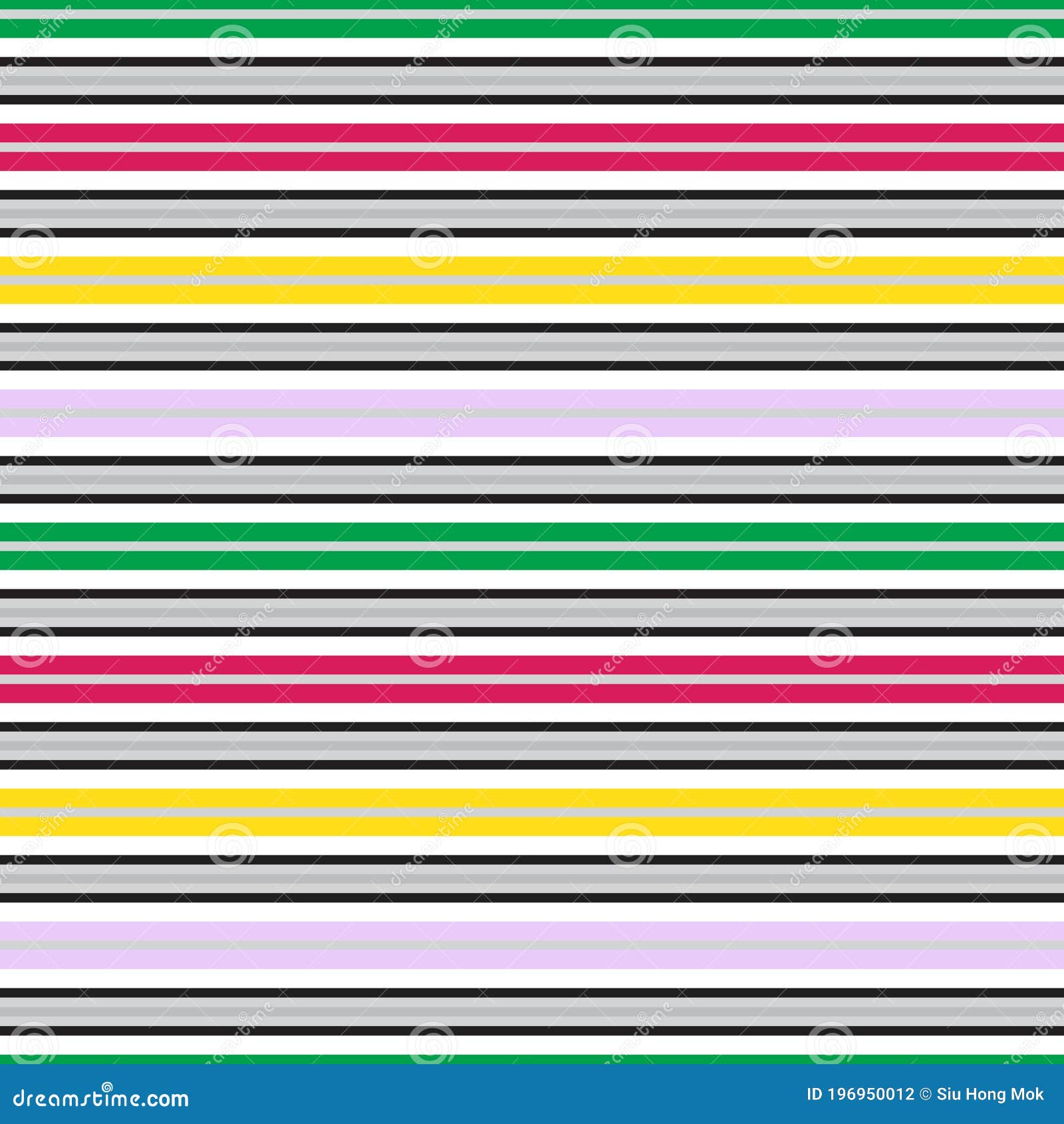 Rainbow Stripe Seamless Pattern Background in Horizontal Style Stock ...