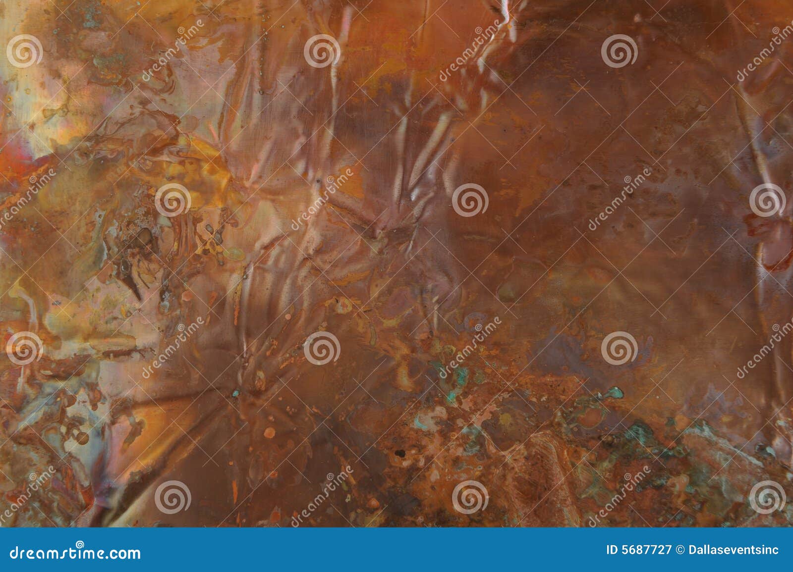 Rainbow hued copper stock image. Image of metal, paint - 5687727