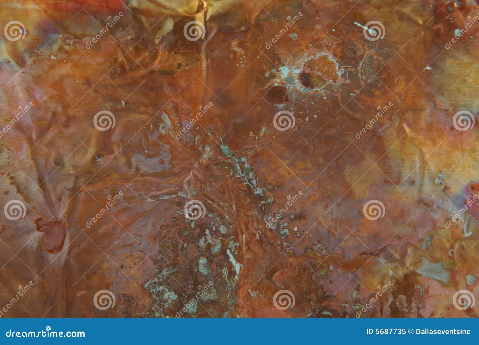 Rainbow hued copper stock image. Image of corroded, oxidation - 5687735
